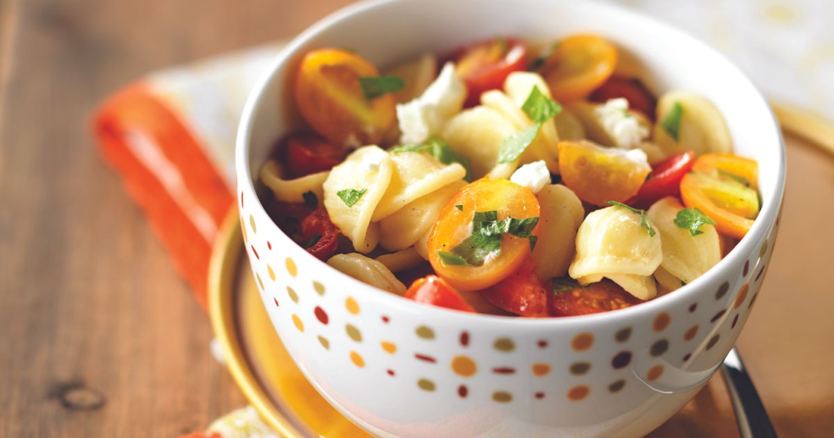 Tomato Chevre Pasta Toss - Today's Parent