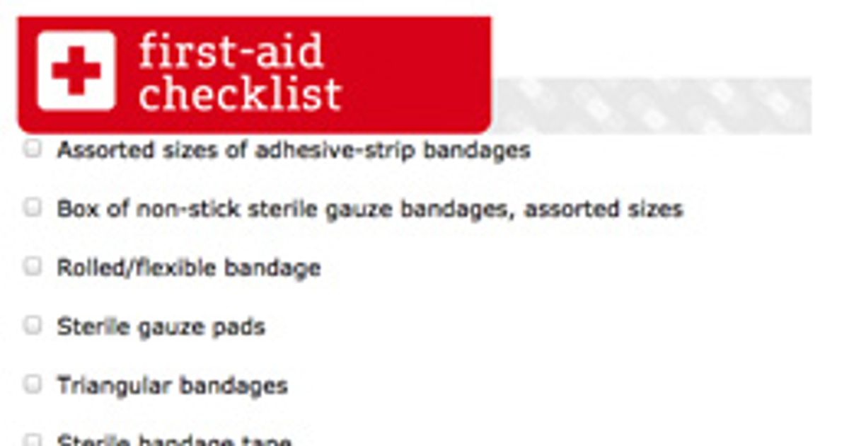 First-aid checklist - Today's Parent