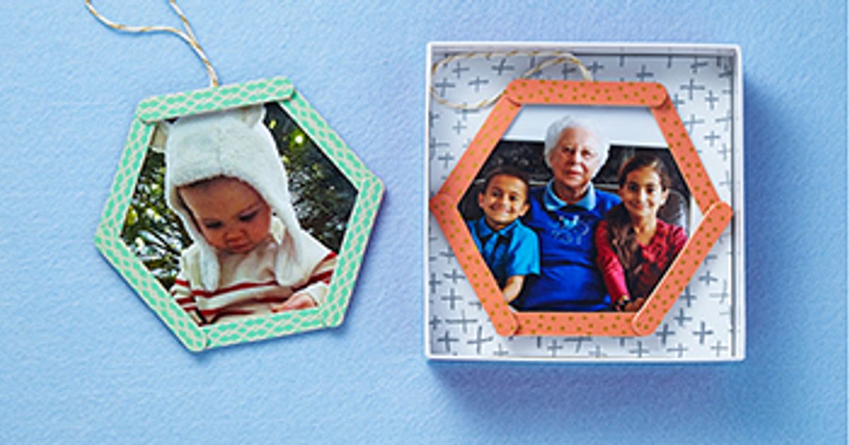 Popsicle stick craft: Honeycomb picture frame - Today's Parent