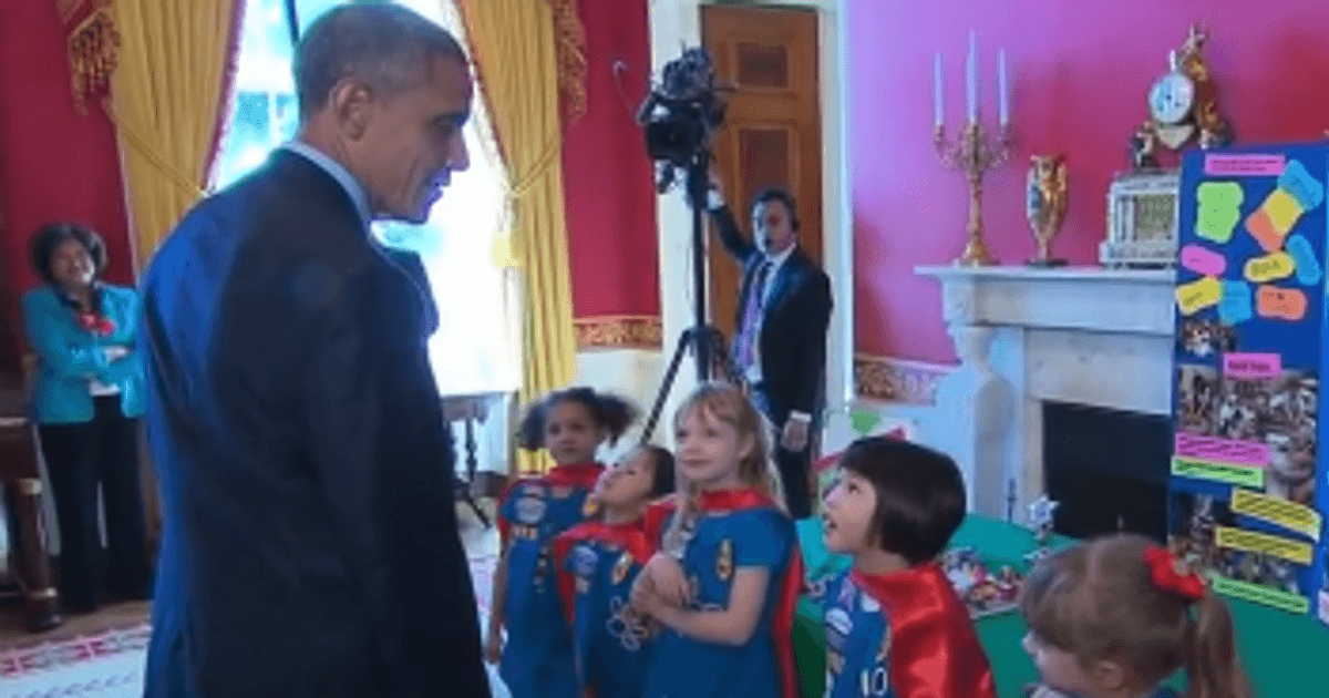 Obama talks brainstorming with little girls - Today's Parent