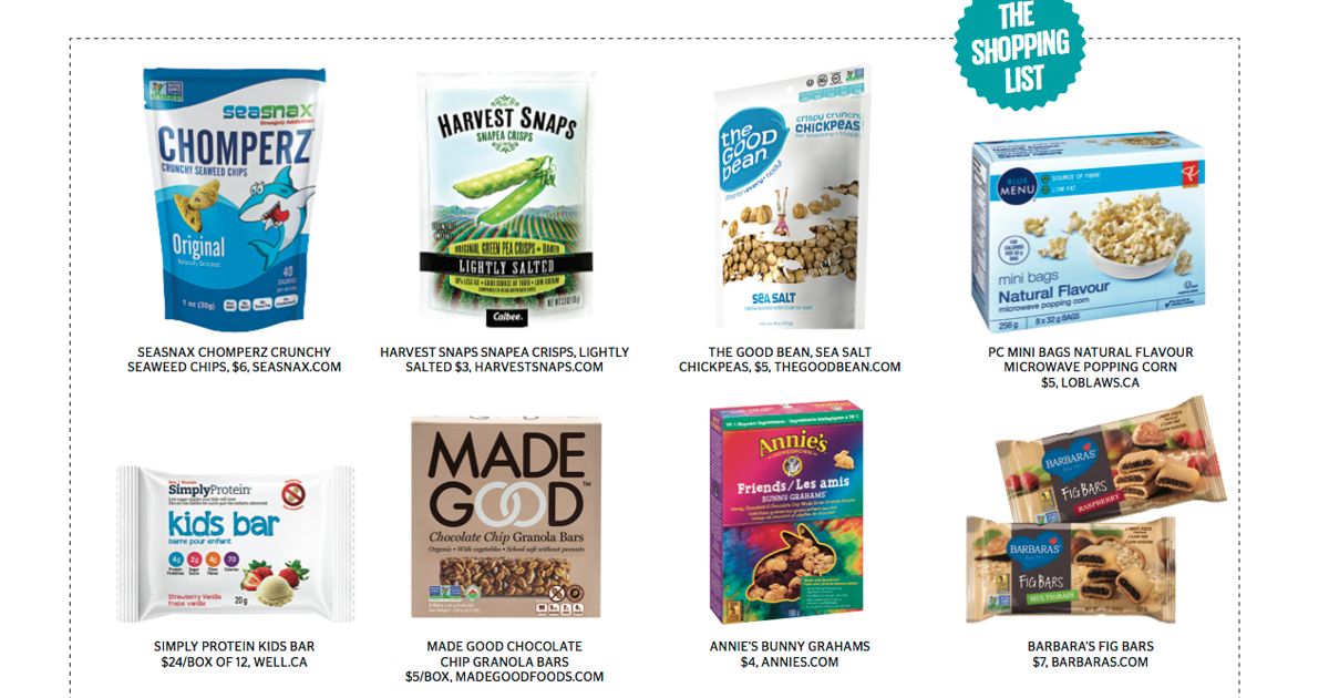 Print this! Healthy store-bought snacks shopping list - Today's Parent