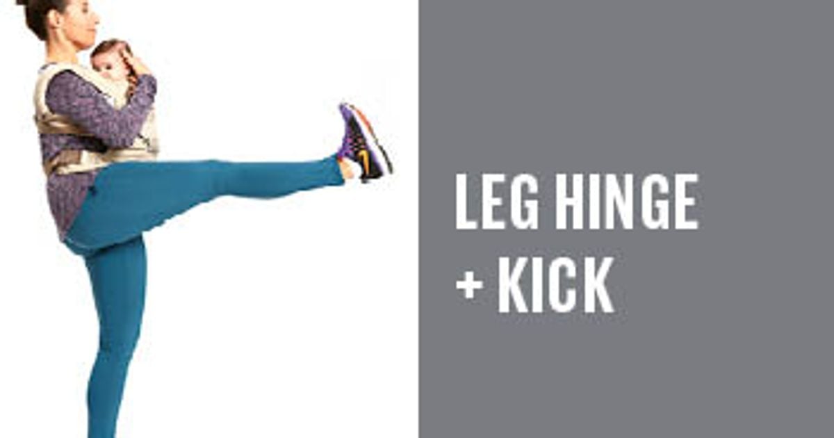 Baby-carrier workout: Single-leg hinge and front kick - Today's Parent