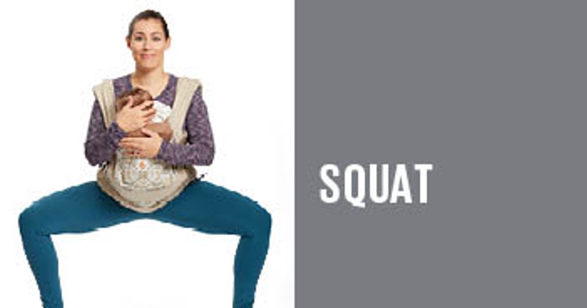 Baby-carrier workout: Squat and hip rotation - Today's Parent