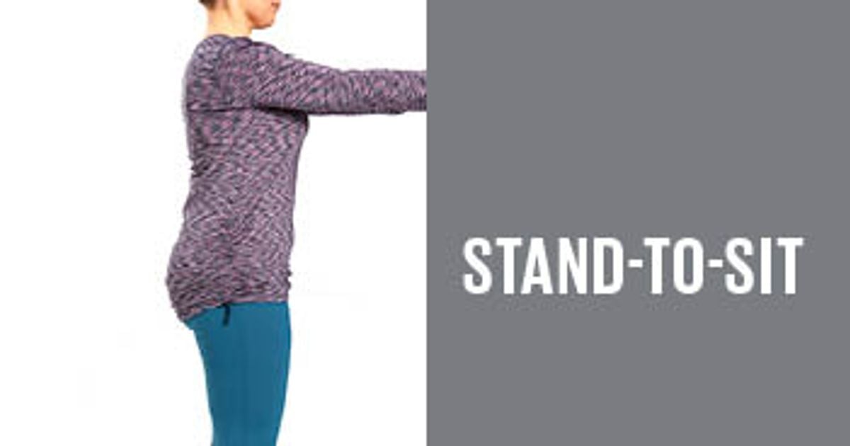 Postpartum exercise: Stand-to-sit with chair - Today's Parent