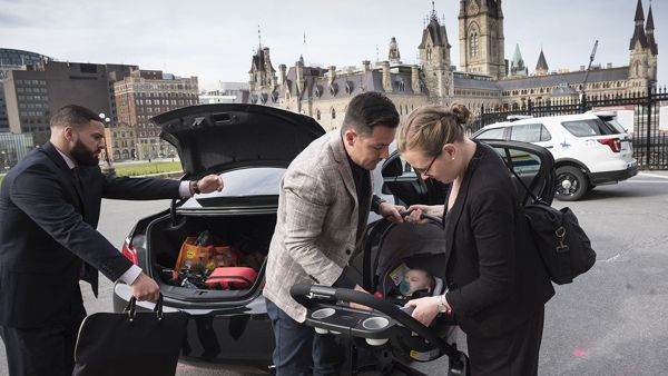 My first day back at work at Parliament—with my 10-week-old baby ...