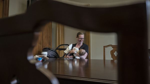 My first day back at work at Parliament—with my 10-week-old baby ...