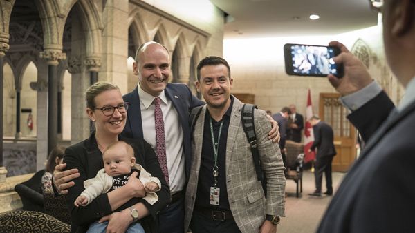 My first day back at work at Parliament—with my 10-week-old baby ...