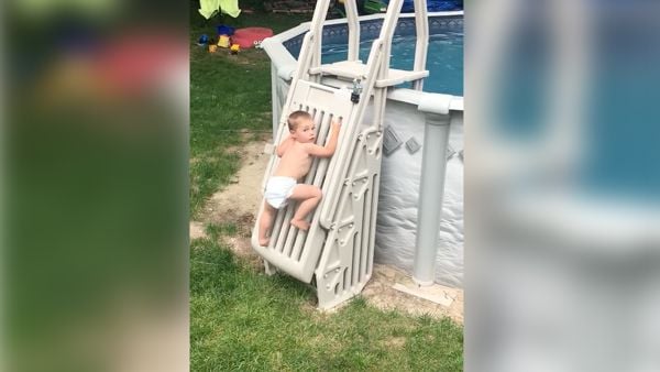Think your backyard pool is safe? Check out this toddler climb a locked ...