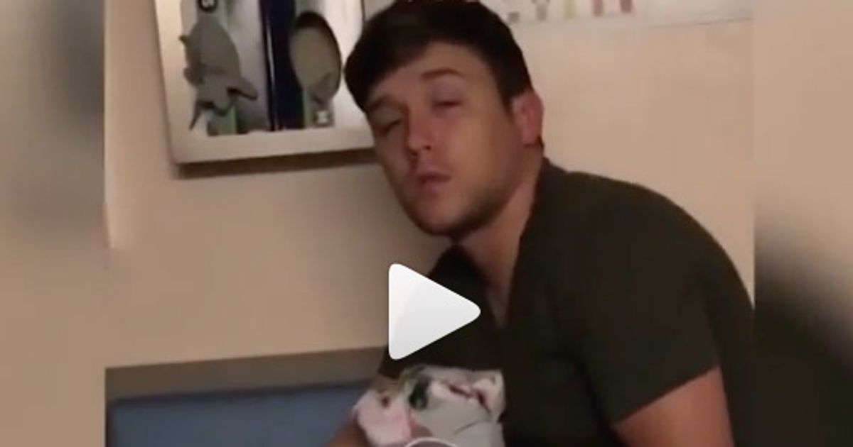 This new dad is so exhausted he thinks he's rocking his baby—but he's ...