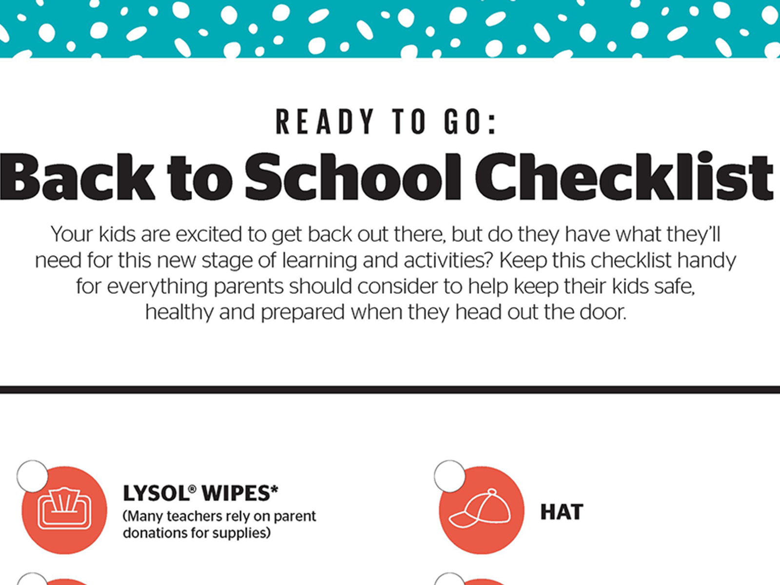 Getting Ready For School Checklist