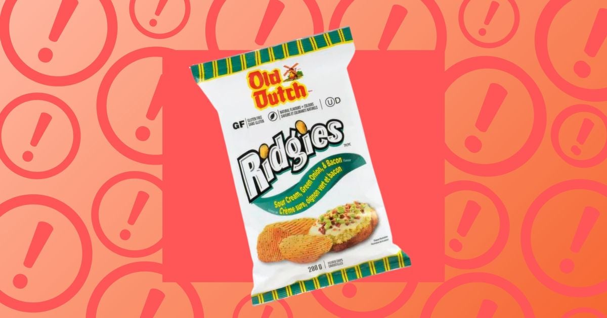 Old Dutch Recalls Ridgies Sour Cream, Green Onion & Bacon Flavour ...
